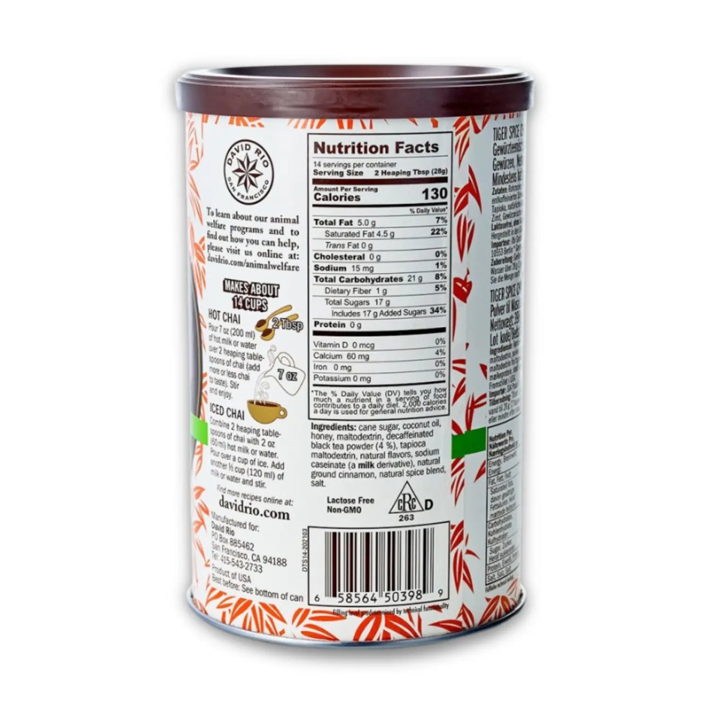 Przyprawa Chai Tiger Spice Decaf 398 g | JAVA Coffee – JAVA COFFEE